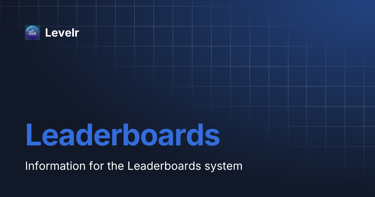 Leaderboards | Levelr