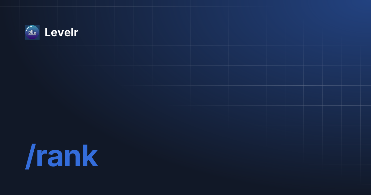 /rank | Levelr